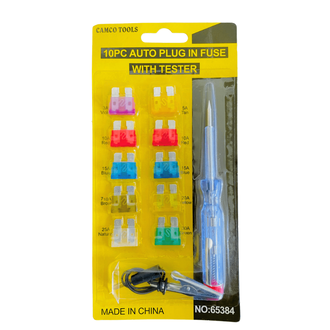 10 Pc Fuse Set + Tester - Home and Hardware depot