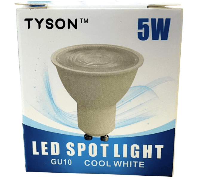 Tyson Led Spotlight Gu10 5W Coolwhite (Gu10 5W) - Home and Hardware depot